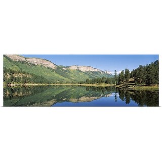 "Reflection of mountains in a lake, Haviland Lake, Hermosa Cliffs ...