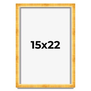 15x22 Shadow Box Frame Gold | 1.625 Inches Deep Real Wood Traditional ...