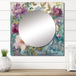 Designart "Retro Collage Blossoming Wildflowers" Wildflowers Wall ...