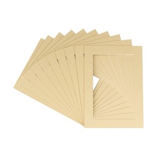 Pack of TEN 12x18 Mats Bevel Cut for 11x16 Photos - Acid Free Tan ...