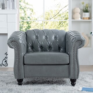 Traditional And Classic Chesterfield Side Sofa Chair,Comfort Backrest ...
