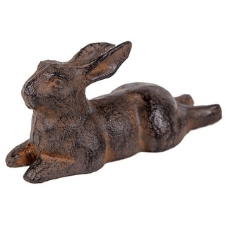 Elegant Large Cast Iron Rabbits - Set of Two Exquisite Garden ...