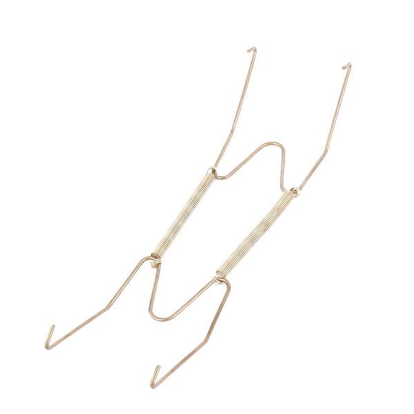 Kitchen Gadget Metal W Shaped Spring Loaded Plate Hanger 14.5 x 5cm ...