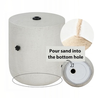 Olga Oudoor Patio MGO Side Table Umbrella Base with Sand-Filling Design ...