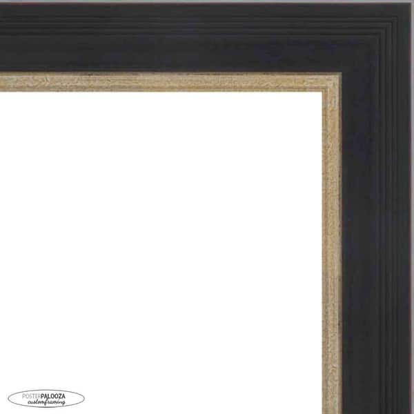 11x13 Contemporary Black Complete Wood Picture Frame with UV Acrylic ...