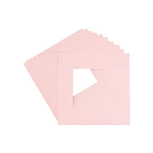 8x8 Mat for 20x20 Frame - Precut Mat Board Acid-Free Soft Pink 8x8 ...