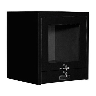 Counter Top CRT Security Computer Cabinet, Black, 24-1/2"W x 22-1/2"D x ...