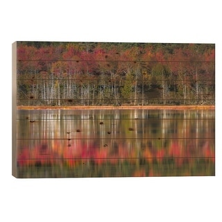 Autumn Reflections Print On Wood by Danny Head - Multi-Color - On Sale ...