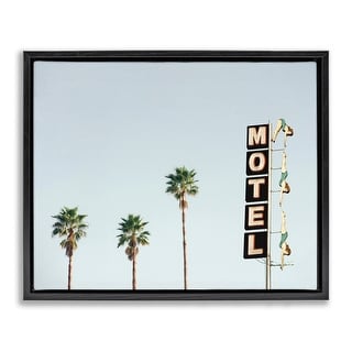 Stupell Diving Ladies Motel Sign Framed Floater Canvas Wall Art Design ...