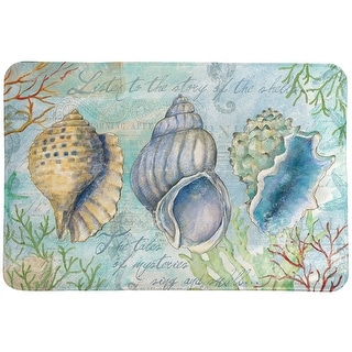 Laural Home Sketchbook Shells Memory Foam Rug - Bed Bath & Beyond ...