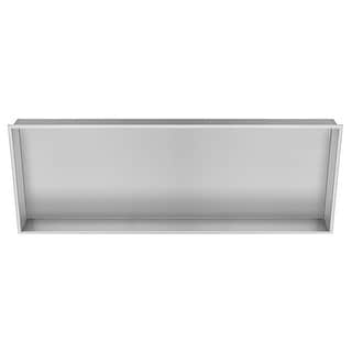 12-in x 36-in Ultra-thin Frame Recessed Stainless Steel Shower Niche ...