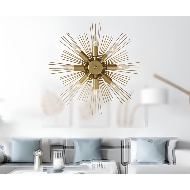Steel Flush Mounted Star Sconce, Sci-fi Futuristic Style - Bed Bath ...
