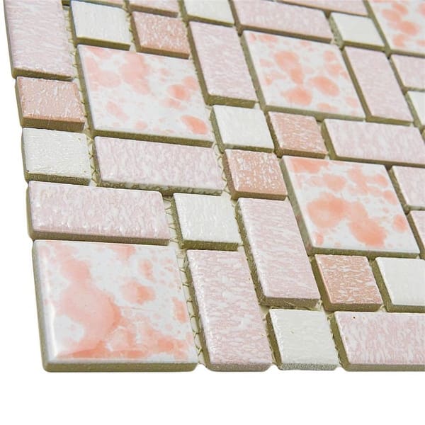 Merola Tile University Pink 11-3/4" x 11-3/4" Porcelain Floor and Wall ...