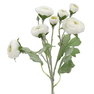 White Ranunculus Spray Artificial Flower - Bed Bath & Beyond - 42256494