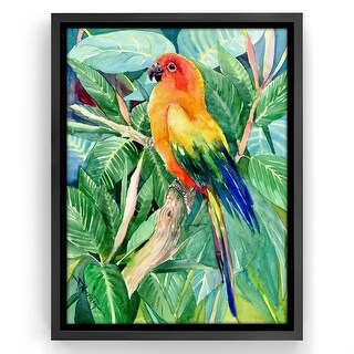 Americanflat - Sun Conure Parakeet by Suren Nersisyan Floating Canvas ...