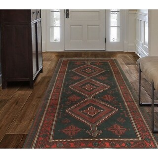 Noori Rug Vintage Distressed Brixton Black/Rust Rug - 5'3" x 9'1" - Bed ...