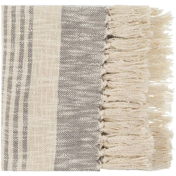 Artistic Weavers Farmhouse Stripe Throw Blanket 50"W x 60"L - Bed Bath ...