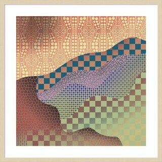 Aboriginal Pattern Collage by Little Dean Wood Framed Wall Art Print ...
