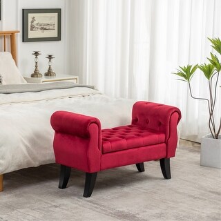 40" Storage Bench，Long Sofa Stool with Nailhead - Bed Bath & Beyond ...