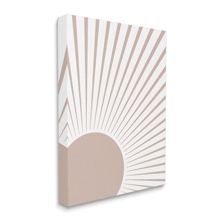 Stupell Rising Sun Light Ray Pop Neutral Geometric Horizon Canvas Wall ...