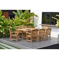 Cambridge Casual Leon 6-Piece Teak Patio Extendable Dining Set - On ...