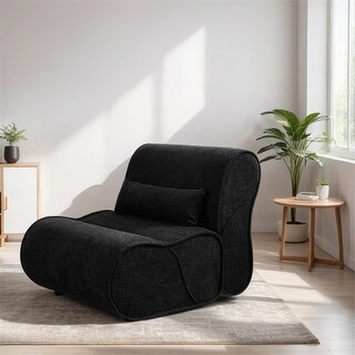Soft Velvet Recliner-Comfortable Lounge Chair w/Waist Pack Padding ...