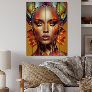Designart "Model Wearing High Fashion Design On Yellow IV" Woman ...