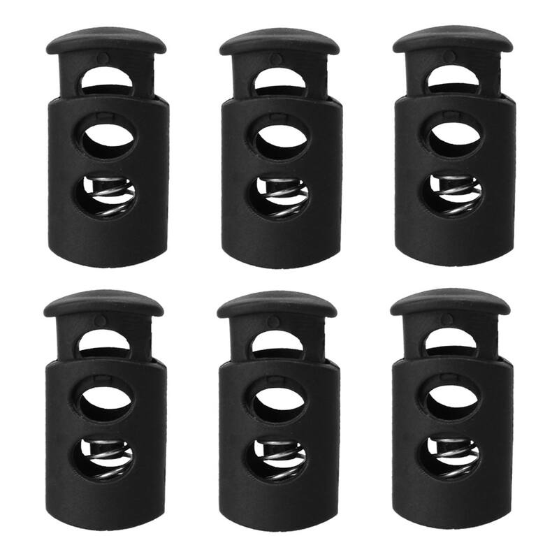 6pcs Plastic Cord Lock Stopper End Spring Toggle Fastener Slider ...