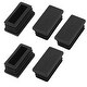 20mm x 40mm Blanking End Fitting Black Rectangle Tube Pipe Inserts x 5 ...