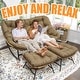 FINCATI Double Papasan Rocking Chair Outdoor Indoor, 700 lbs Heavy-Duty ...