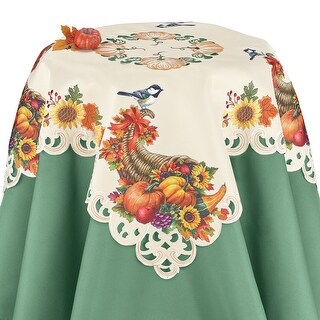 Horn of Plenty Bountiful Fall Cornucopia Table Linens - Bed Bath ...