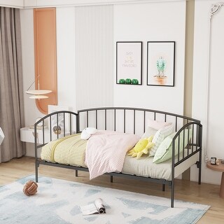 Metal Daybed Frame Twin Size Heavy Duty Metal Slats Sofa Bed - Bed Bath ...