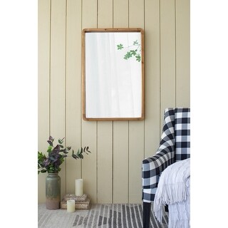 24"x36" Rectangle Wood Mirror, Farmhouse Wall Decor for Living Room ...