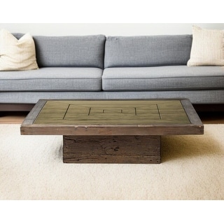 HomeRoots50" Brown Square Distressed Coffee Table - 50 - Bed Bath ...