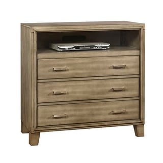 Wooden Media Chest With three drawers, Gray - Bed Bath & Beyond - 21519471