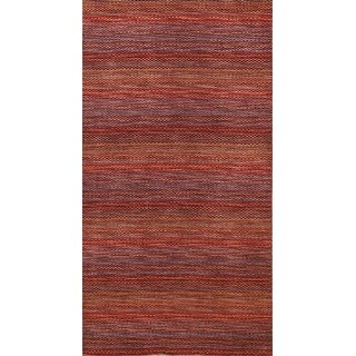 Geometric Modern Gabbeh Area Rug Wool Handmade Oriental Carpet - 4'11 ...