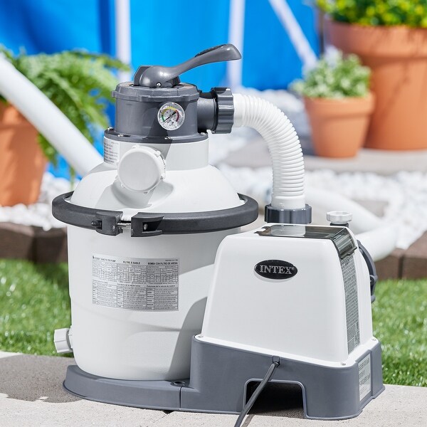 Intex Krystal Clear 1500 GPH Sand Filter Pump for Above Ground Swimming Pools 27.5 Bed Bath Beyond 35481650