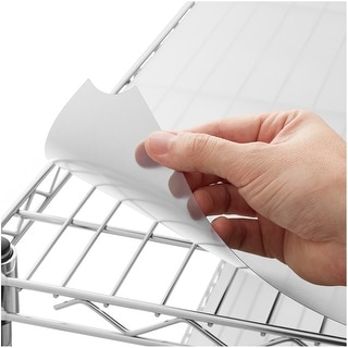 4 Pk Shelf Liners for 18" x 36" Wire Rack - Frosted Plastic Covers - 18 ...