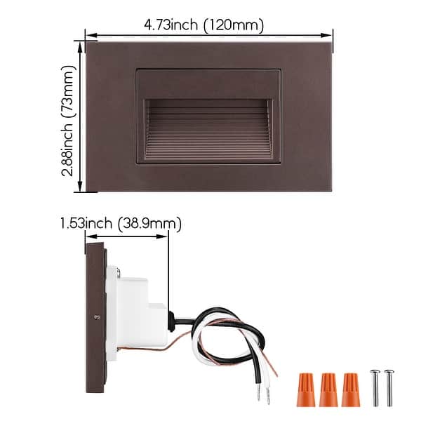 LED Step Lights, Dimmable Indoor/Outdoor Stair Light, 3000K Warm White ...