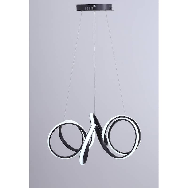 Modern LED Wavy Linear Pendant Light For Living Room Kitchen Loft - Bed ...