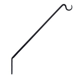 Achla Designs 45 Degrees Angled Wall Mount Pole, 25 Inch Tall, Black ...