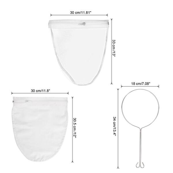 Mesh Strainer Bag, Cloth Nylon Filter Bags with Handle, Medium Nut Milk ...