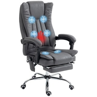 Microfiber Office Chair, High Back Computer Chair with 6 Point Massage ...