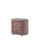 Damascus Bedside Cabinet Velvet Footstool Feature Piping Design Storage ...