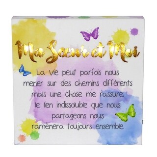 French Text- - Ma Soeur Et Moi Block Sign - Bed Bath & Beyond - 40441232