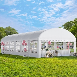 40 Ft. W x 20 Ft. D Outdoor White Metal Dome Canopy - 20*40Ft - Bed ...