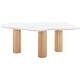 SAFAVIEH Home Collection Aurora Curvy Coffee Table - 32" W x 23" D x 14 ...