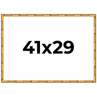 41x29 Frame Gold Bamboo Solid Wood Picture Frame | 1 Inch Moulding ...