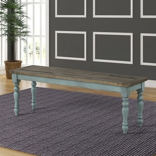 Two-Tone Wood Upholstered Dining Bench - Bed Bath & Beyond - 42851046