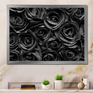 Designart "Abstract Rose Modern Design" Modern Framed Art Print - Bed ...